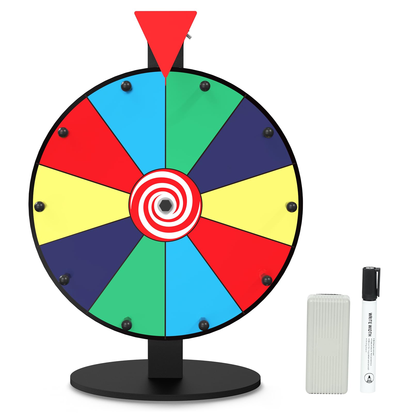 Amazon.com: 12 Inch 10 Slot Prize Wheel, Spinning Wheel for Prize ...