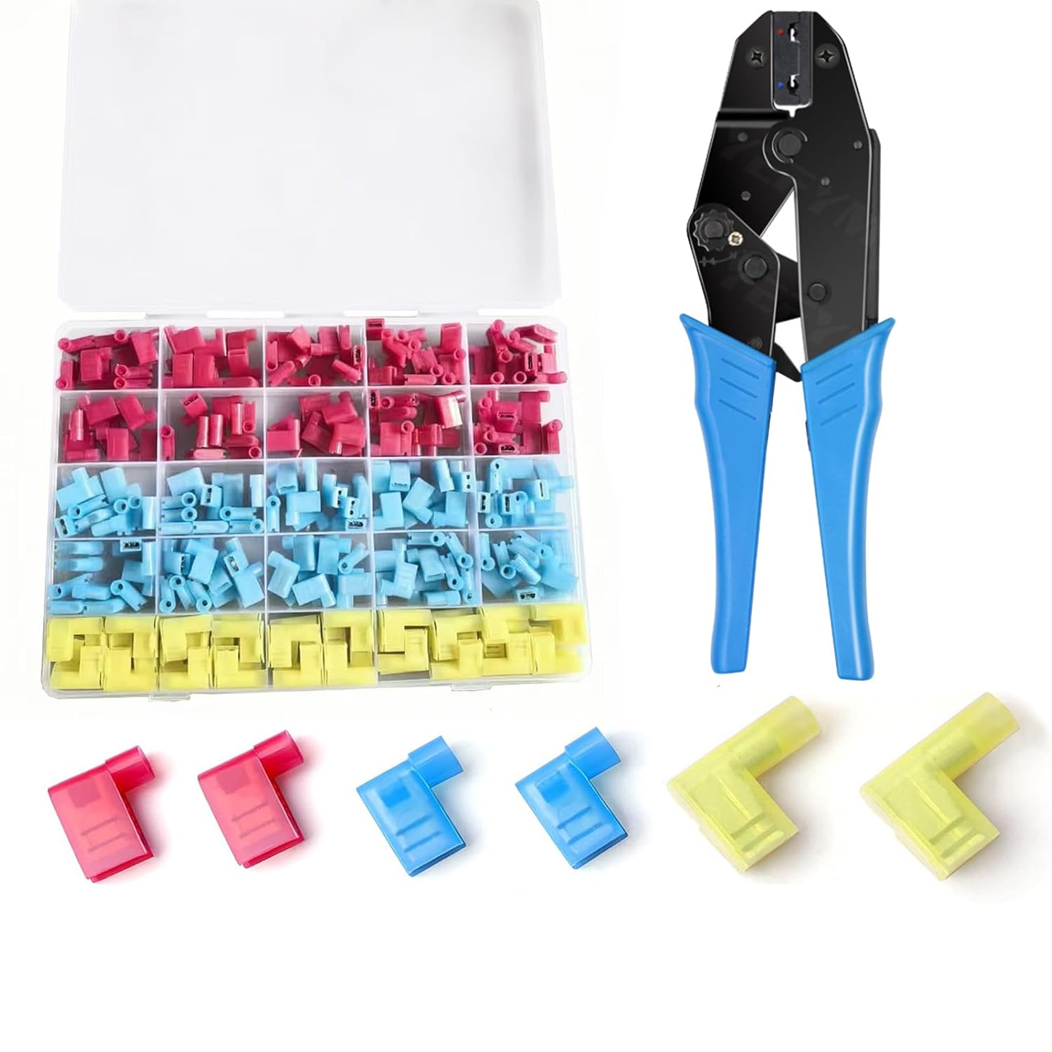 240Pcs Nylon Spade Flag Quick Disconnect Terminal with 0.5-2.5mm² ...