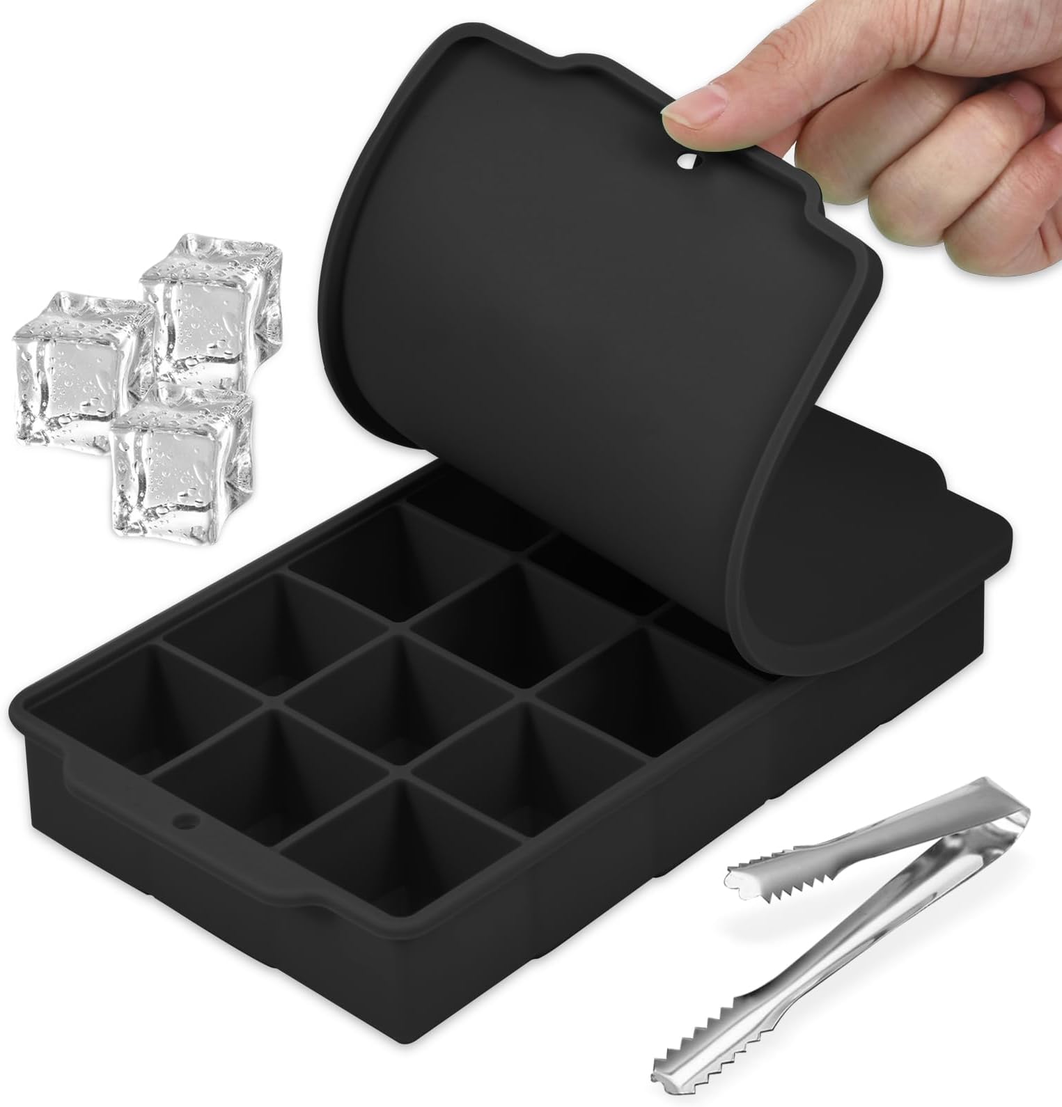 Amazon.com: BOHAIPAN Ice Cube Tray, 4 Pack Silicone Ice Tray, 14 Ice ...