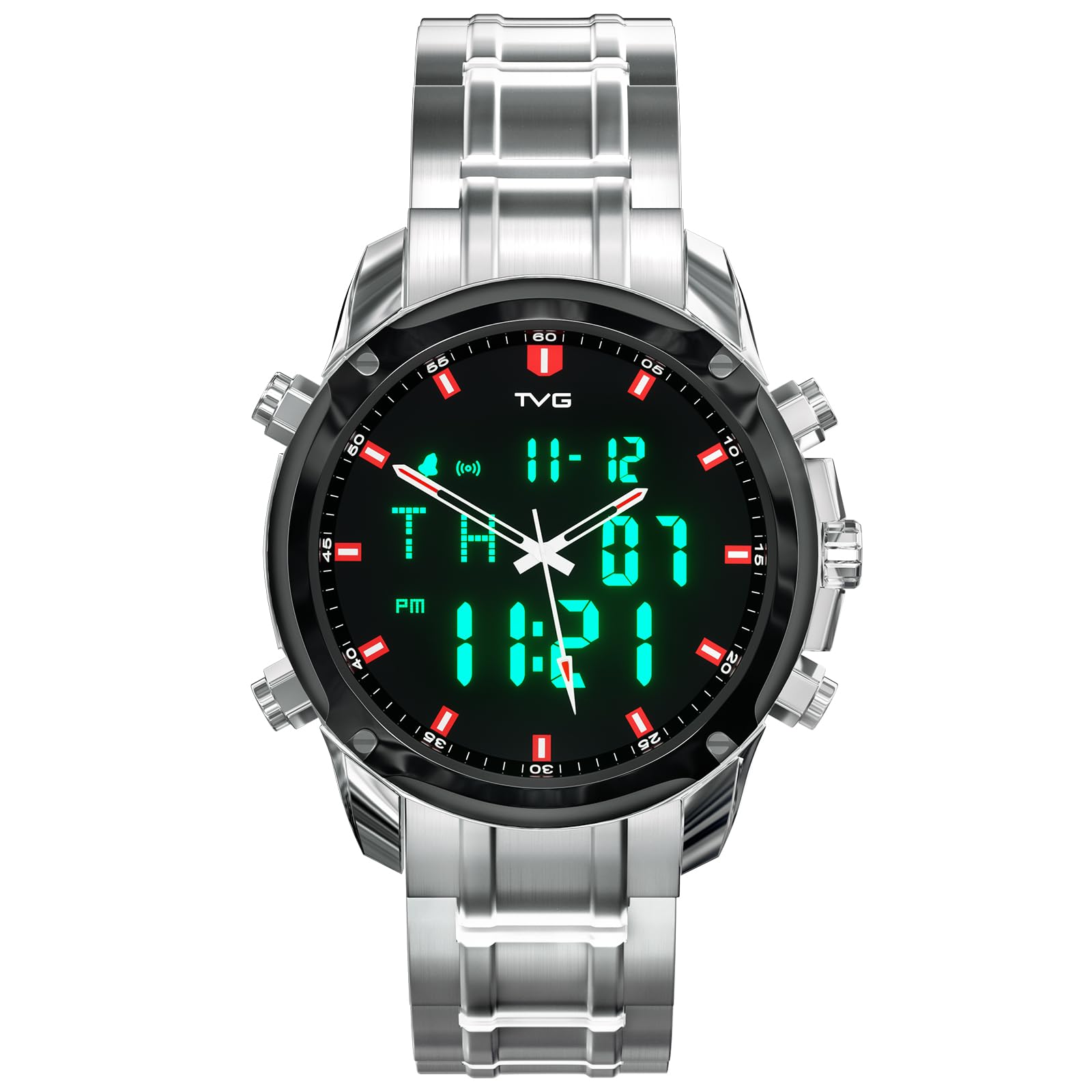 Amazon.com: Soanufa TVG Mens Watch for Men Digital Sports Watch 50M ...