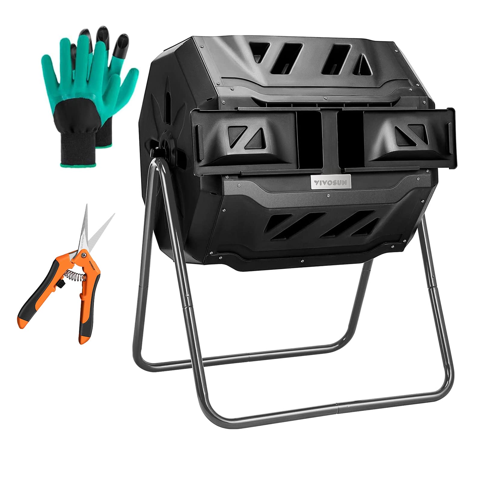 Amazon.com : VIVOSUN Dual Rotating Batch Compost Bin with 6.5 Inch ...