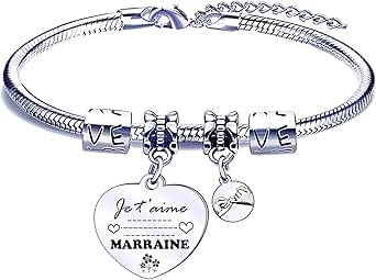 POIUYTRE Cadeau Noel Marraine Bracelet Marraine Cadeau de Marraine ...