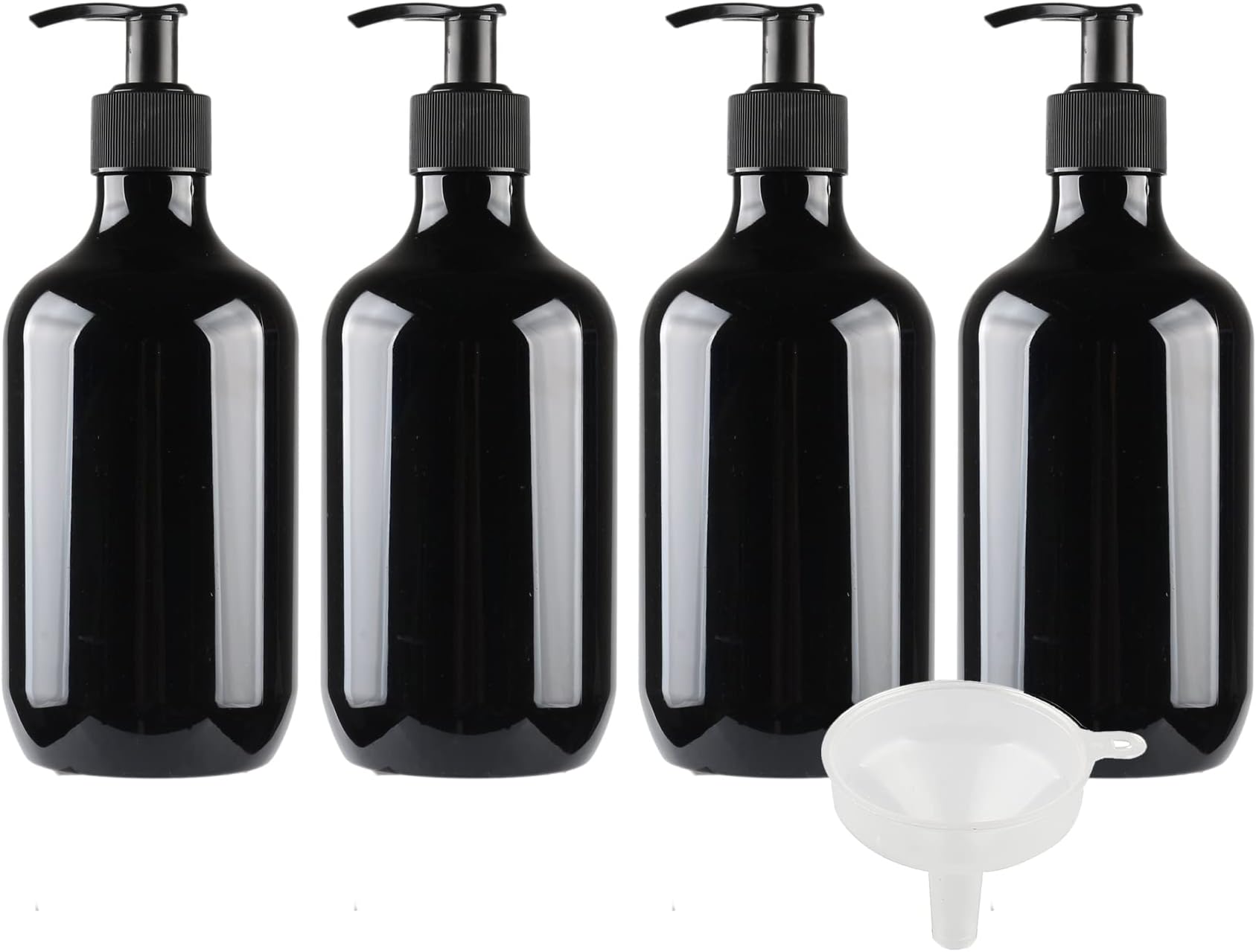 Ezebesta 4 Stück 500ml Seifenspender mit 22 Etiketten Lotionspender aus PET Plastik Leer Flasche ...