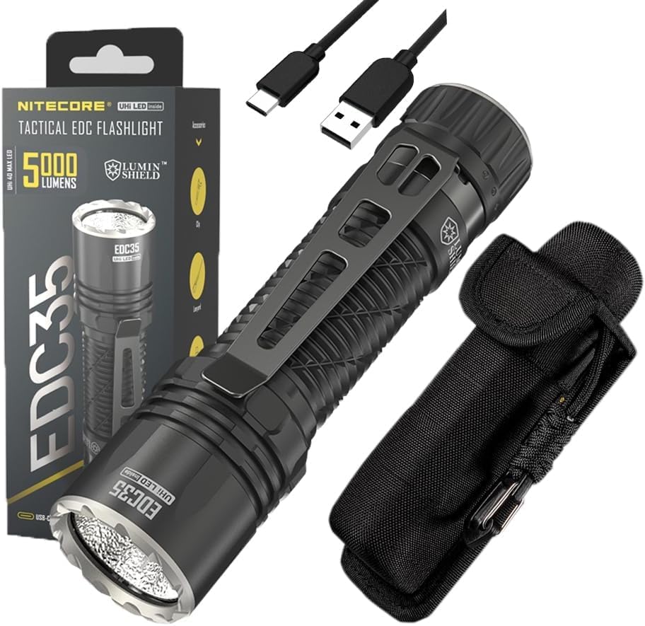 Amazon.co.jp: Nitecore EDC35 High Power 5000 lumens flashlight : Sports ...