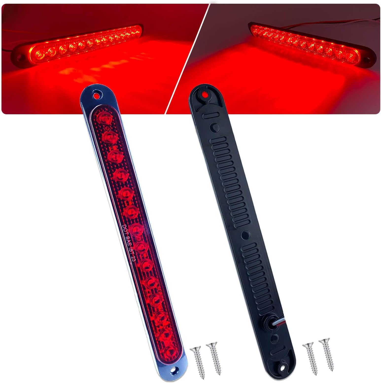 Amazon.com: GLSOWEE 2PCS 10" LED Trailer Tail Light Bar, 12 to 24 Volt ...
