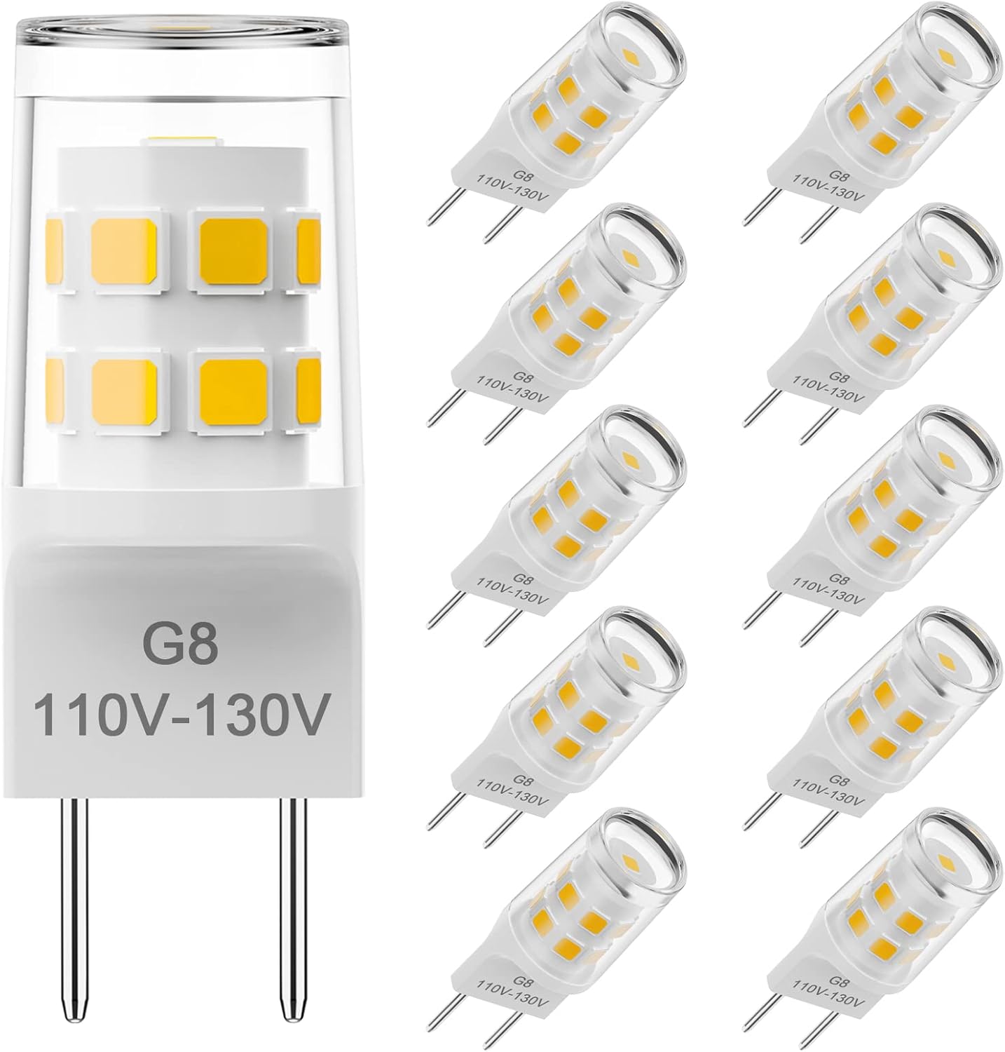 TAIYALOO Dimmable G8 LED Light Bulbs, 20W-25W Halogen Replacement ...