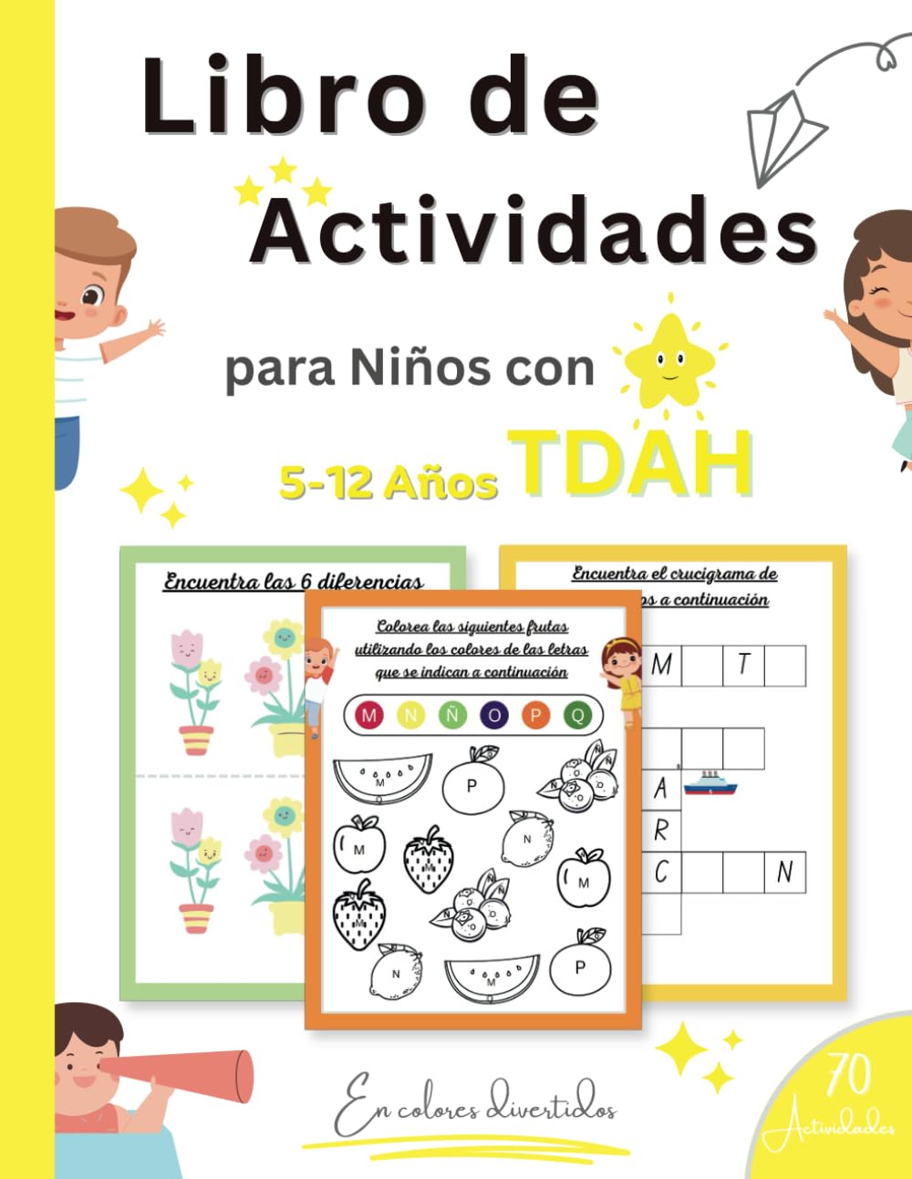 Buy Libro de Actividades para Niños con TDAH: 70 Divertidos Juegos En ...