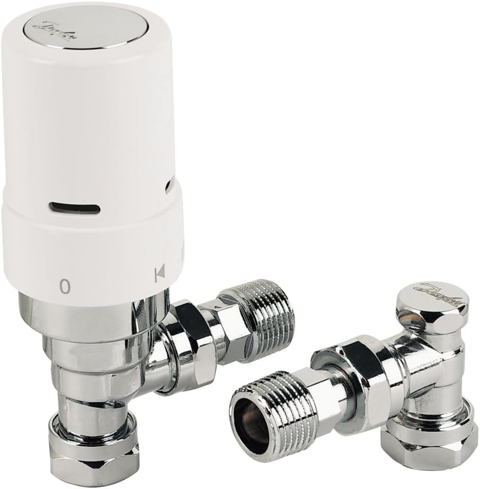 Danfoss RAS-D2 White & Chrome TRV 8/10/15mm Angled & L/S : Amazon.co.uk ...