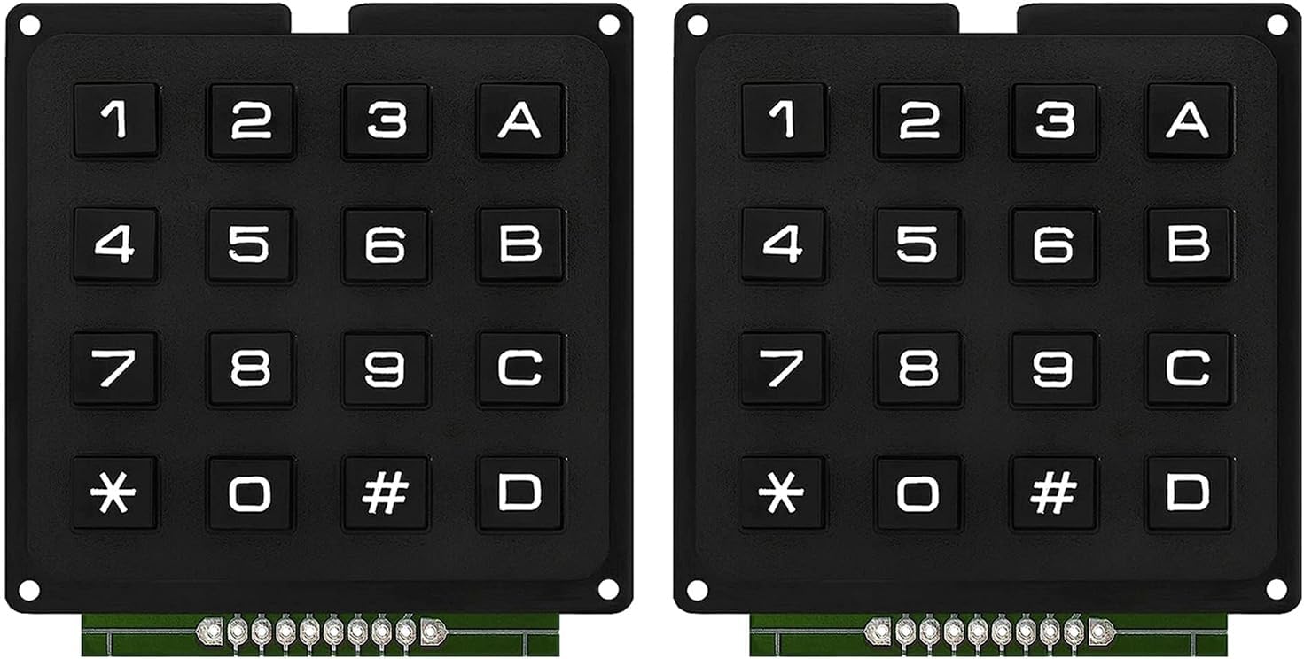 TOWARDSNAN 4x4 Matrixes Array 16 Button Keypad Keyboard Module 16 Key MCU Membrane Button Keypad ...