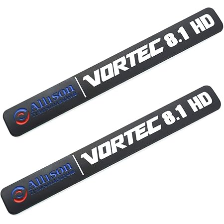 Amazon.com: 2 Pack Allison Transmission 8.1 Hd 8.1L Vortec Emblem ...