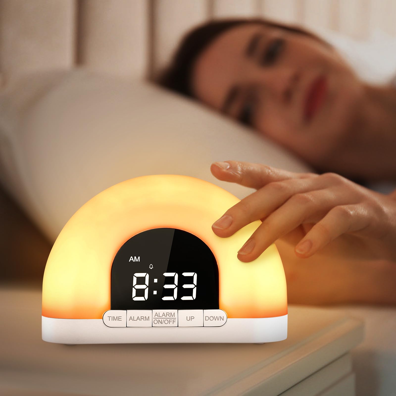 UPROZIL Sunrise Alarm Clock,Wake Up Light for Heavy Sleepers,Sunrise ...