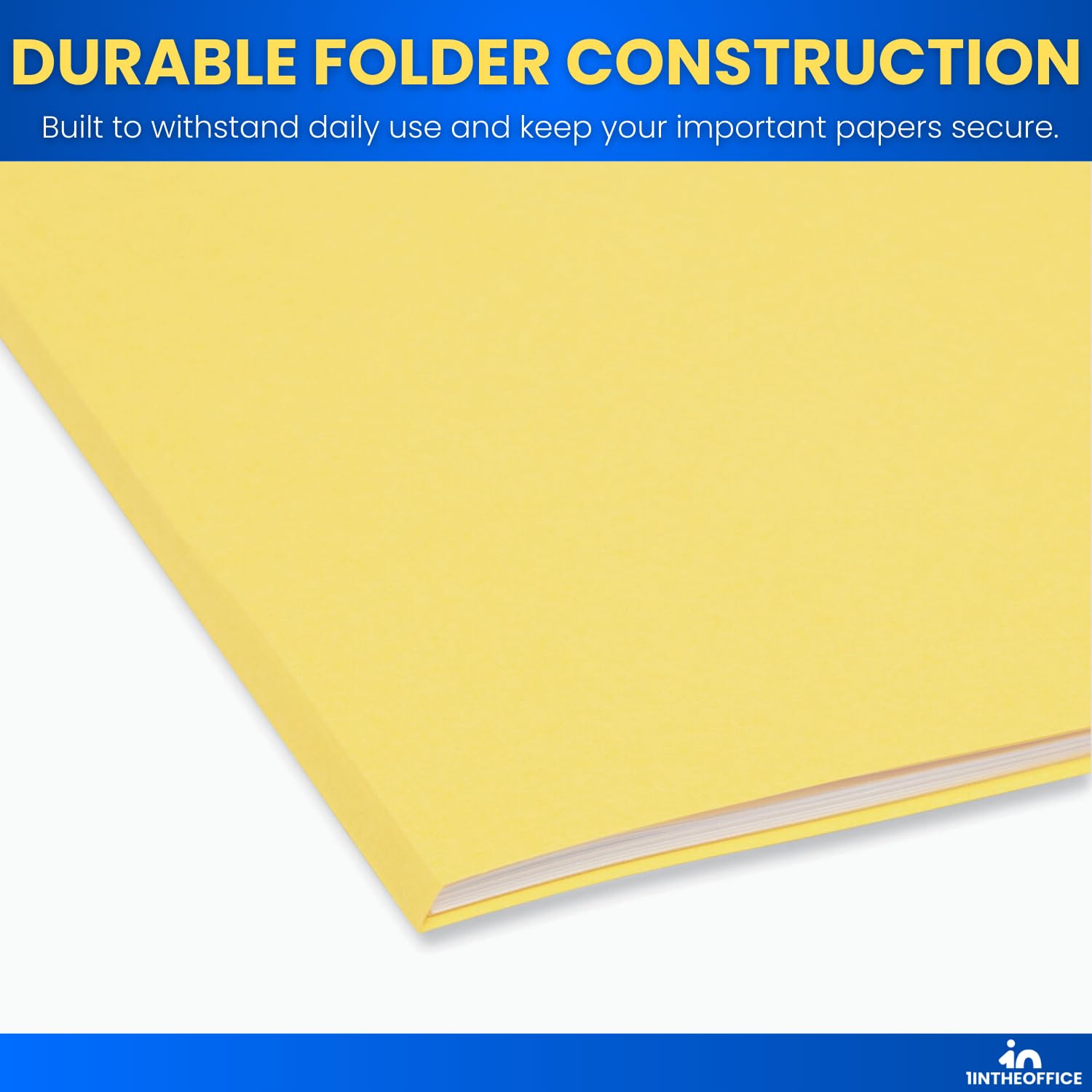 Snapklik.com : 1InTheOffice Yellow File Folders Letter Size, Manilla ...