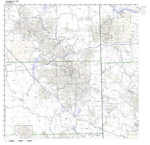 Youngstown, OH ZIP Code Map Not Laminated: Amazon.com: Office Products
