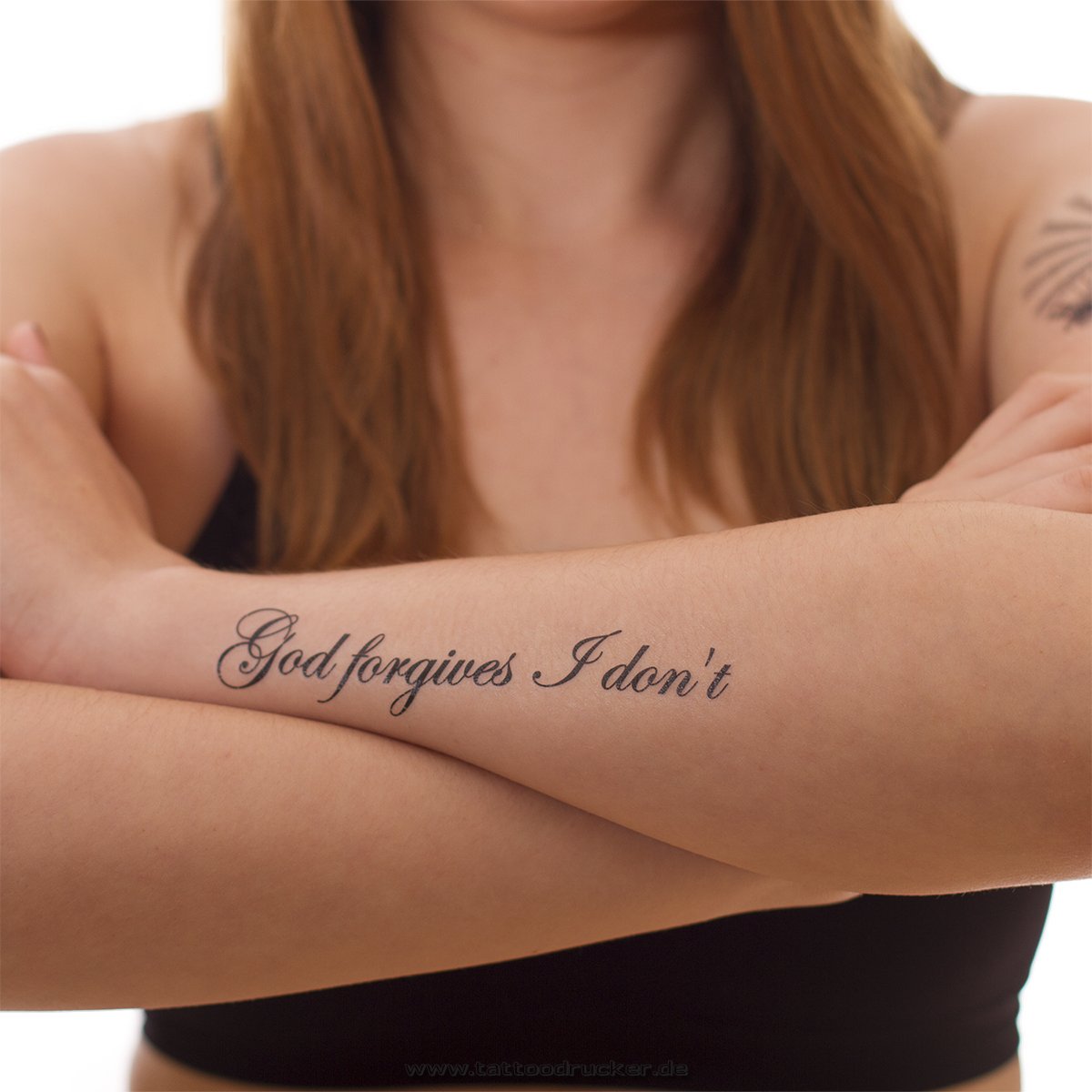 Forgiveness Wrist Tattoos Waterproof Temporary Tattoo Sticker Feather