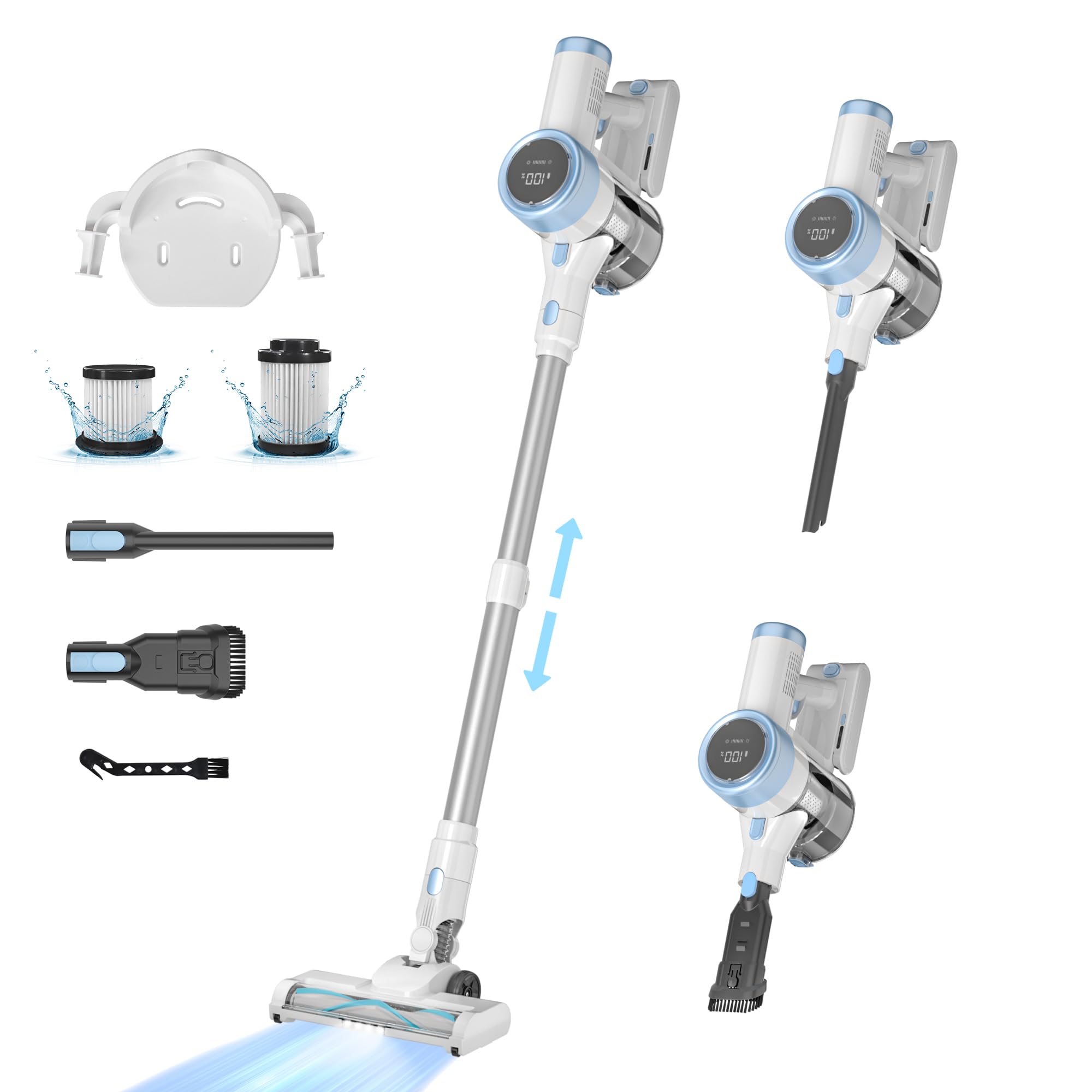 Amazon.com - Cordless Vacuum Cleaner, 28Kpa Powerful Suction Vacuum ...