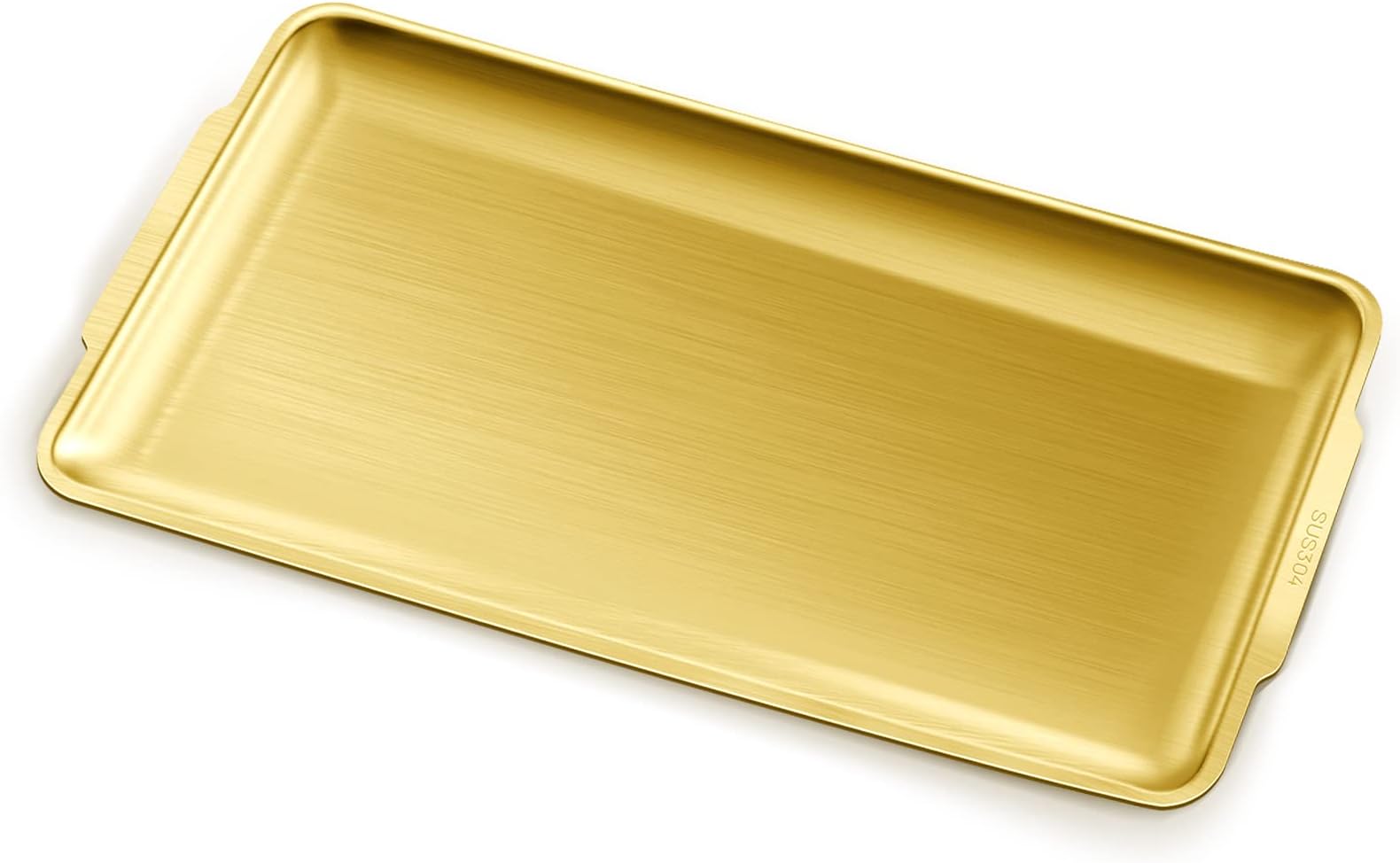 Amazon.com: Stainless Steel Serving Tray, 15.7 x 9.4In Rectangle Gold ...