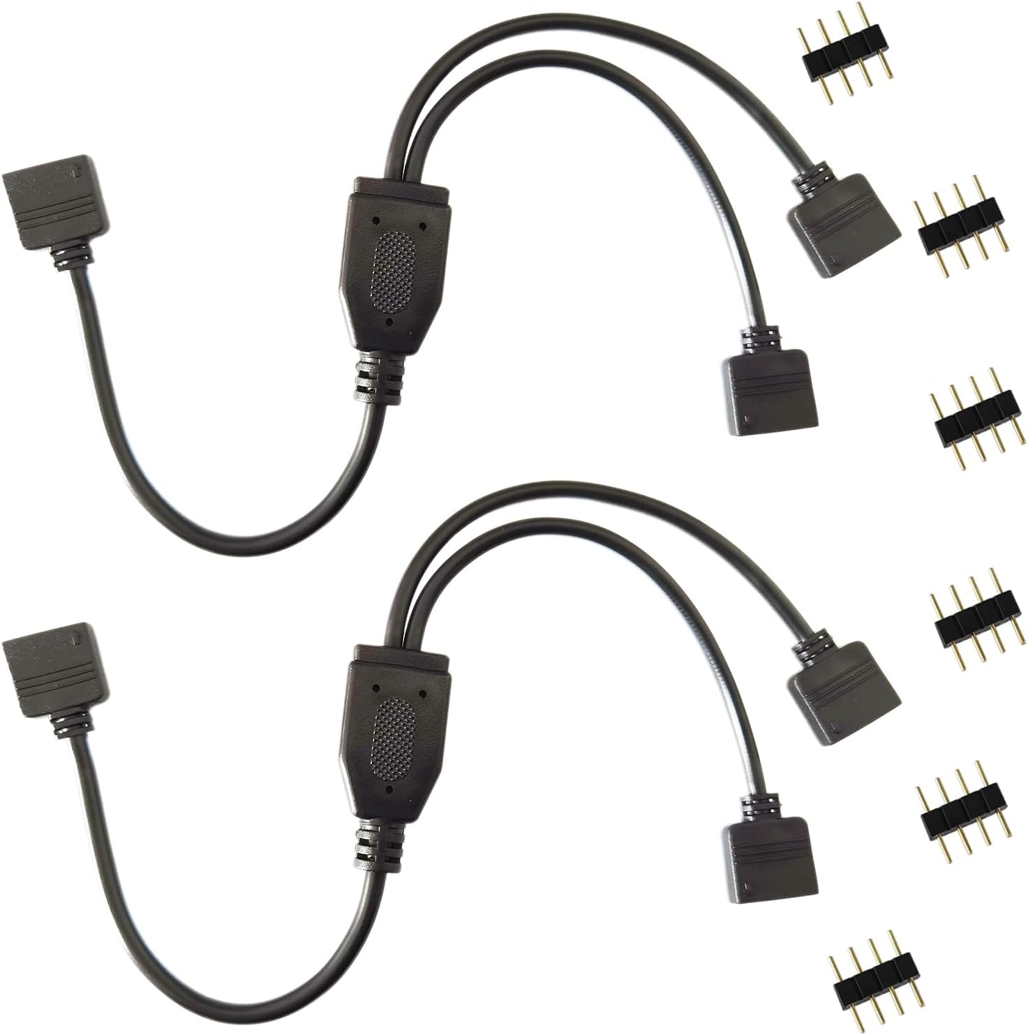 TronicsPros 4 Pin RGB LED Strip Splitter Cable 2 Way 1 to 2 Splitter ...