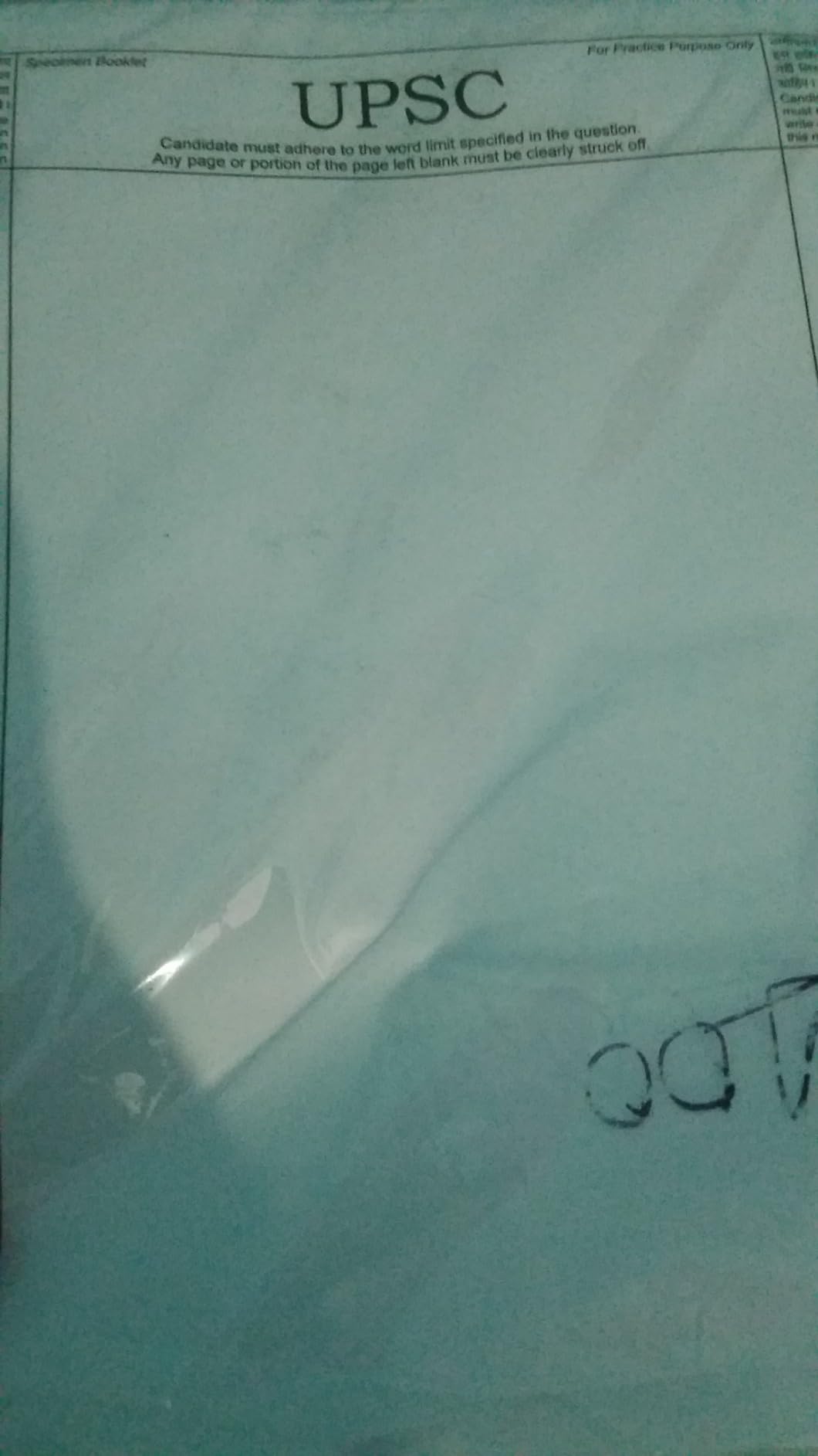 UPSC OMR Sheet Prelims 2024 | OMR Sheets for UPSC Prelims | 200 Sheets | A-4 Size | By ...