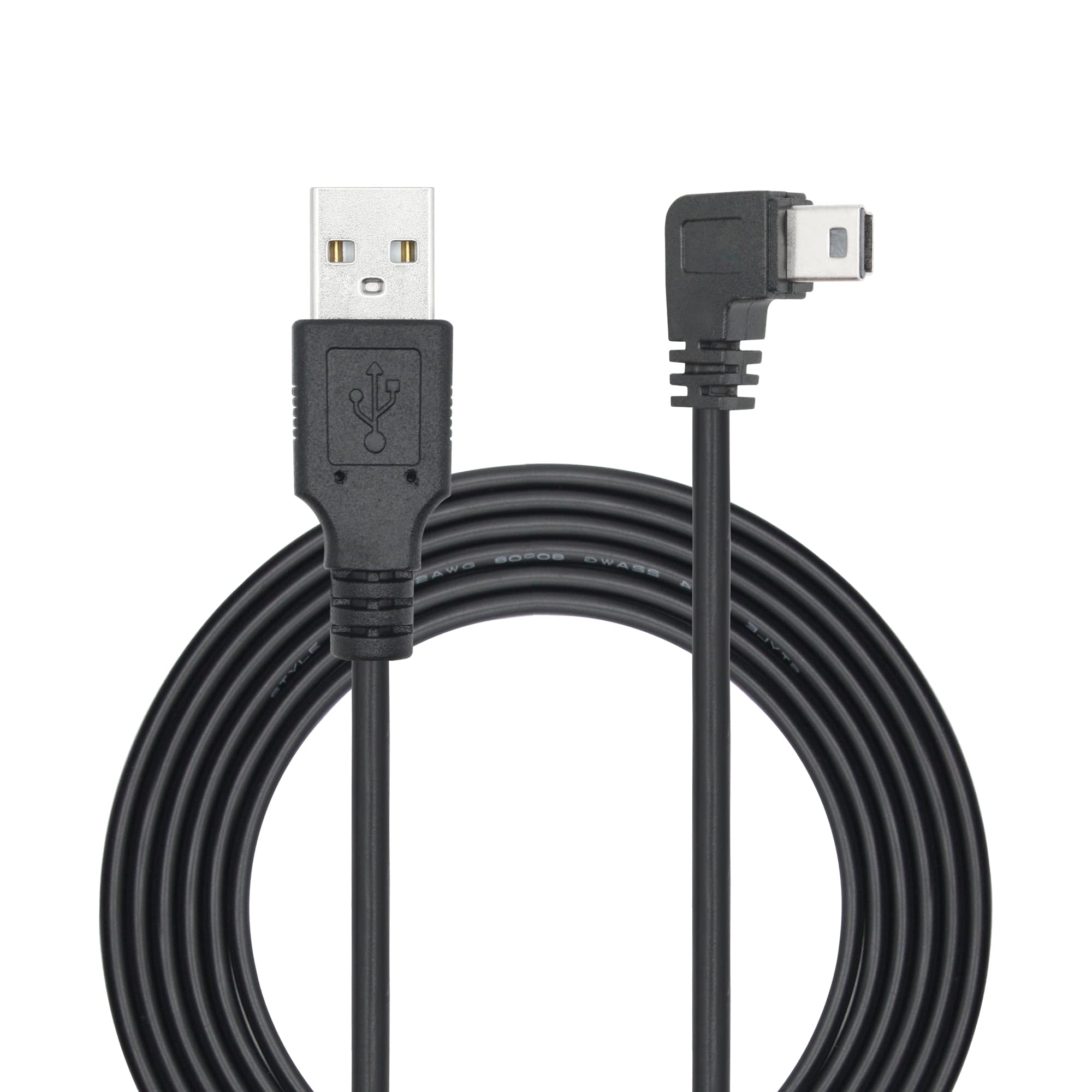 Amazon.com: Right Angle Mini USB Power Cable 6.5ft,90 Degree Mini USB ...