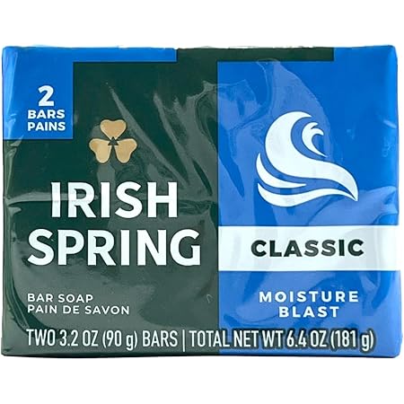 Amazon.com : Irish Spring, Classic, Moisture Blast, Bar Soap (2 Bars ...