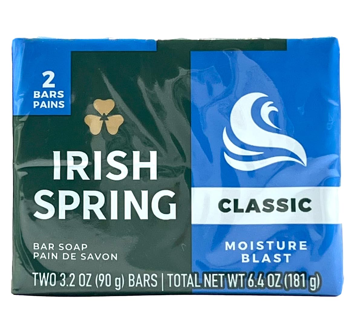 Irish Spring, Classic, Moisture Blast, jabón en barra (2 barras) – Yaxa ...