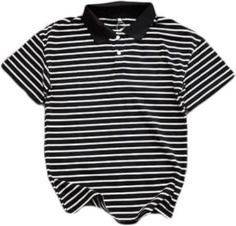 Amazon | [JIANGWEI] （ジャンーウェ）メンズ ポロシャツ 半袖 ボーダー polo ゴルフ Tシャツ 襟付き シンプル カジュアル トップス スポーツ ユニセックス ...