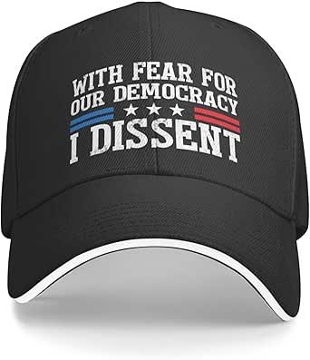 Amazon.com: with Fear for Our Democracy I Dissent Baseball Caps Fashion ...