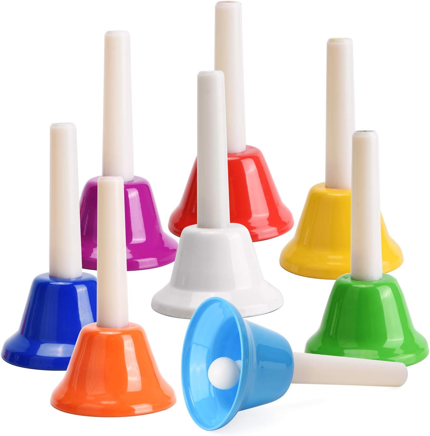 Amazon.com: Facmogu 8 Pack Handbells Set, Colorful 8 Note Diatonic ...
