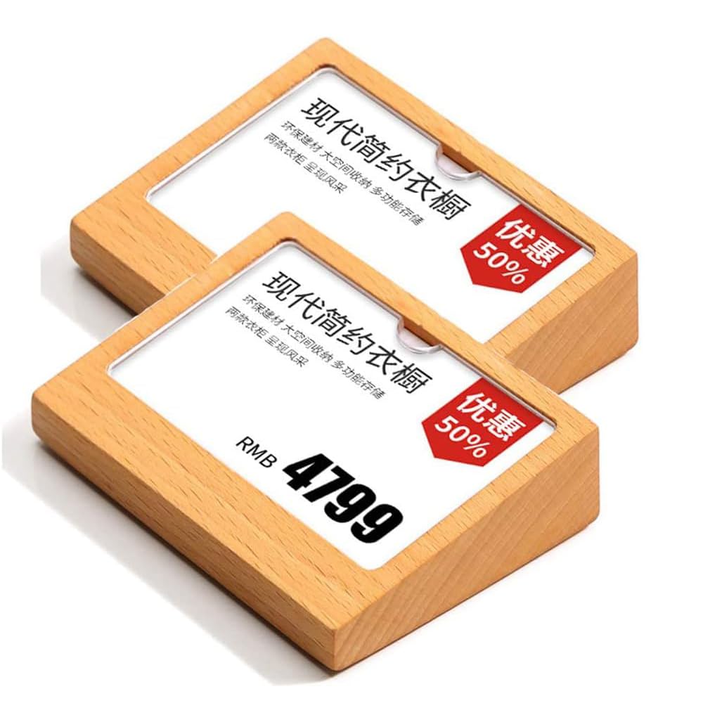 Snapklik.com : ECKEK 2 Pack Acrylic Label Holder Price Tag Displays ...