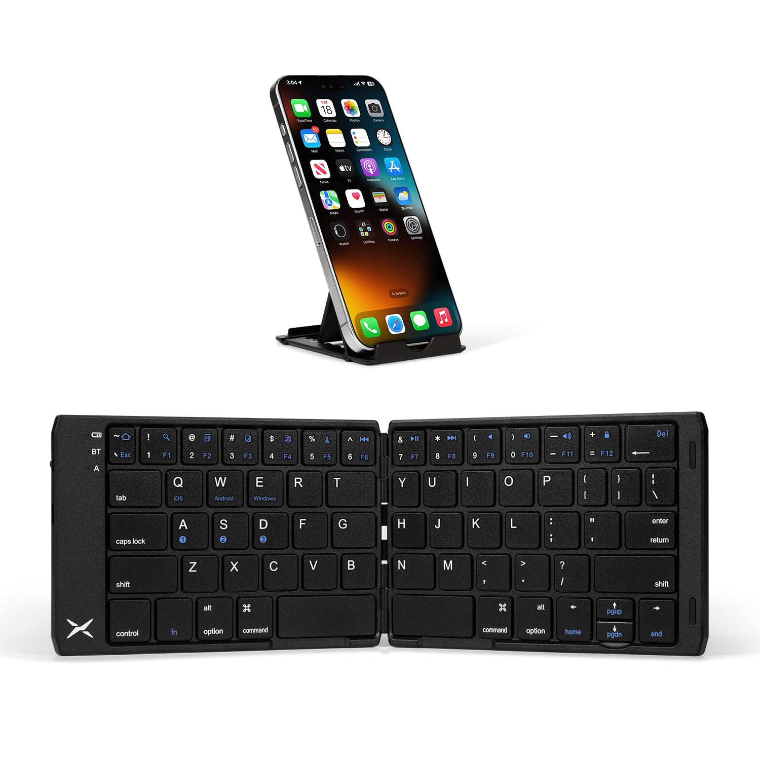 Amazon.com: DeLUX Foldable Bluetooth Keyboard, Wireless Portable Travel ...