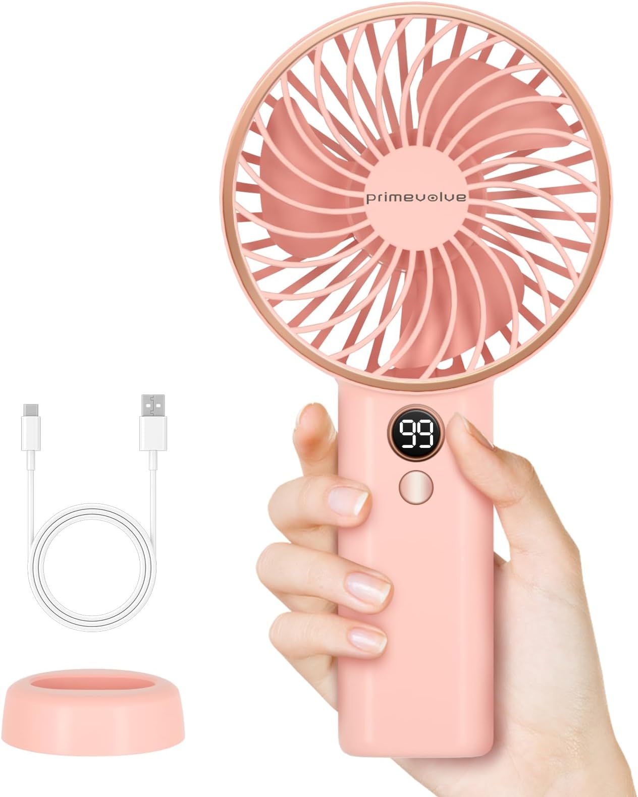 Amazon.com: mafiti Handheld Fan,Rechargeable Portable Fan with 3 Speeds ...