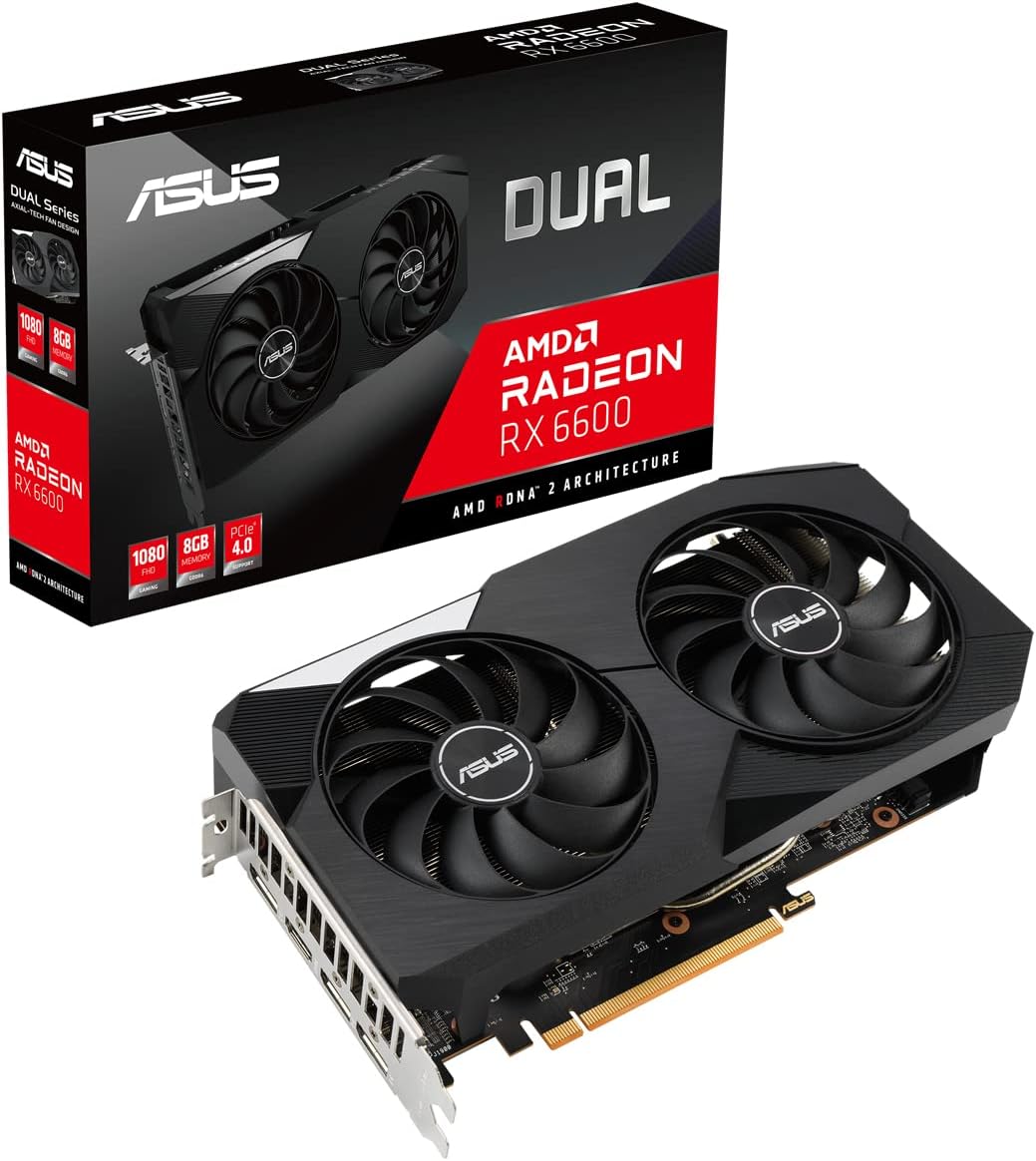 Powercolor Fighter AMD Radeon RX 6600 Grafikkarte mit 8GB GDDR6 ...