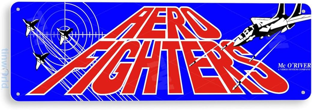 Amazon.com: Tinworld Tin Sign: Aero Fighters Arcade Game Room Mame ...