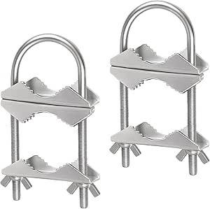 Amazon.com: Double Antenna Mast Clamp, Mast to Mast Mount Bracket Kit V ...