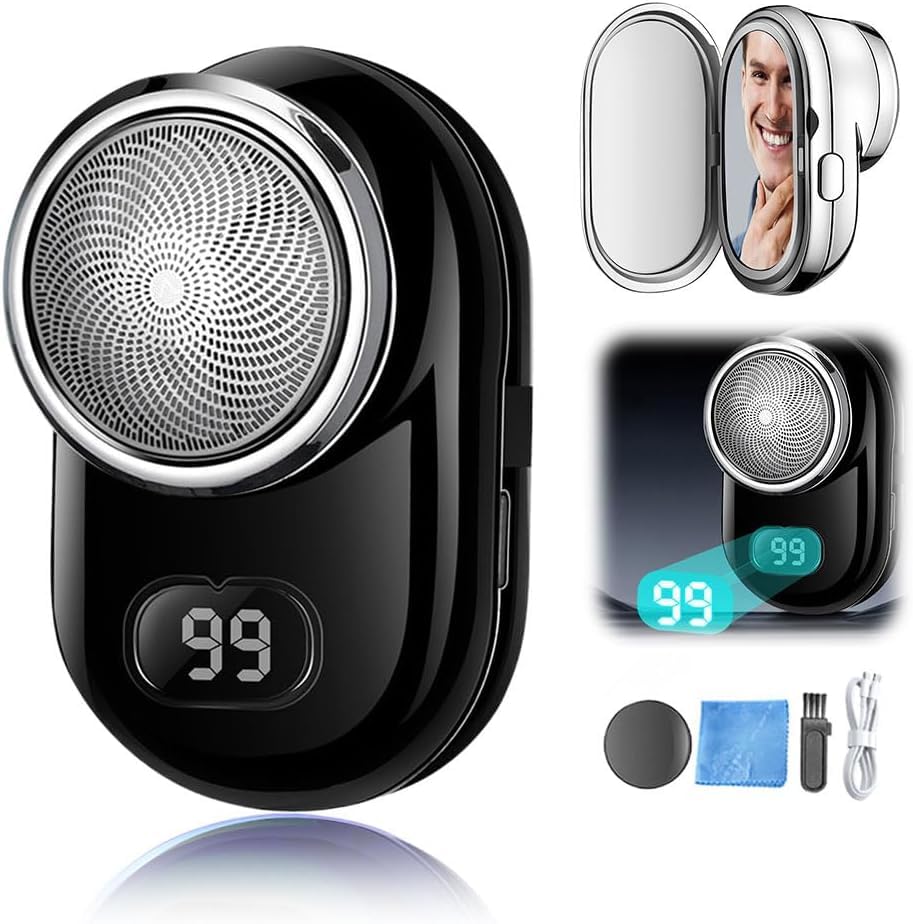 Mini afeitadora eléctrica, 2024, nueva pantalla digital de carga rápida ...