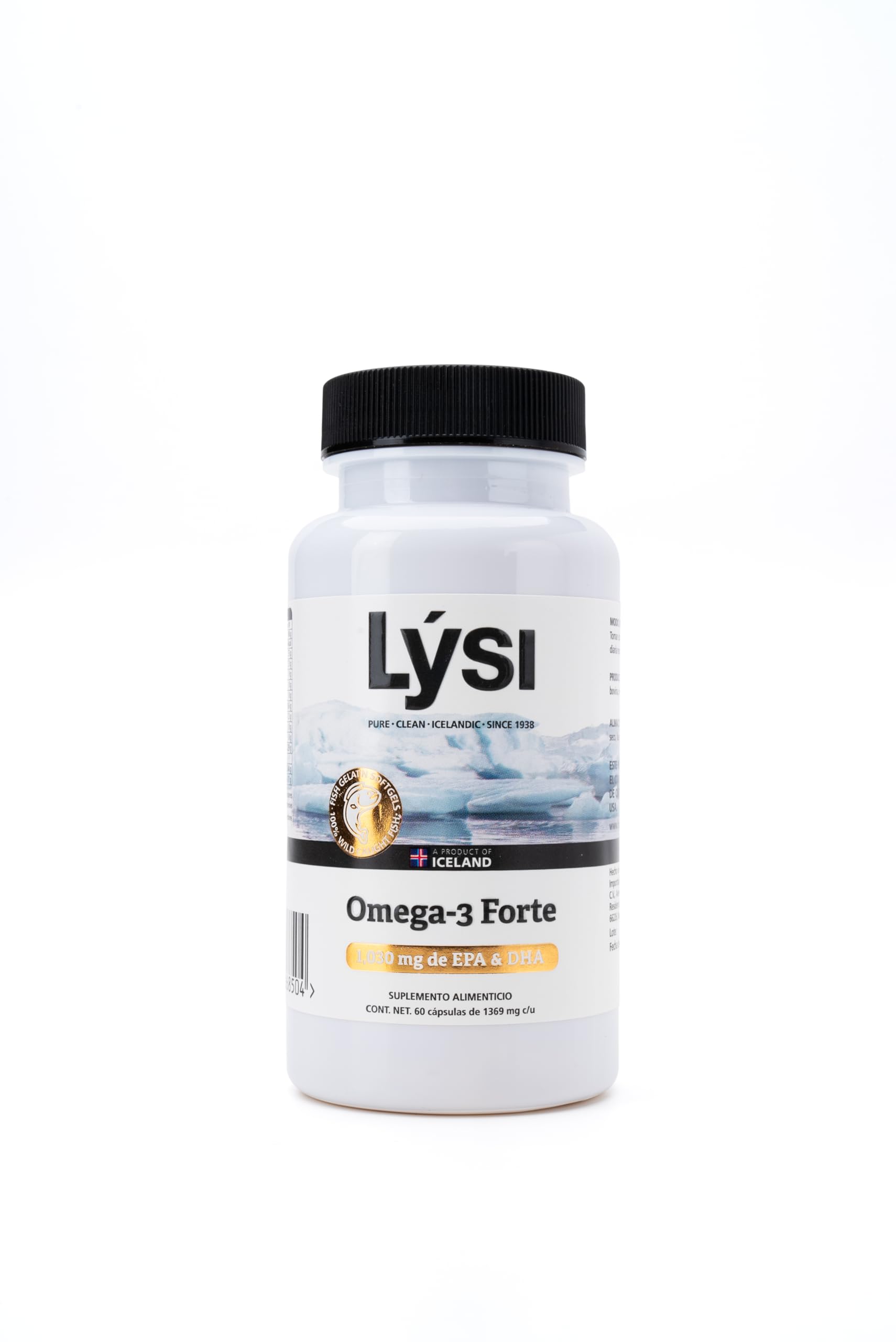 Lysi Omega-3 Forte 60 Capsulas, 1030 mg de EPA+ DHA, Aceite de Pescado ...