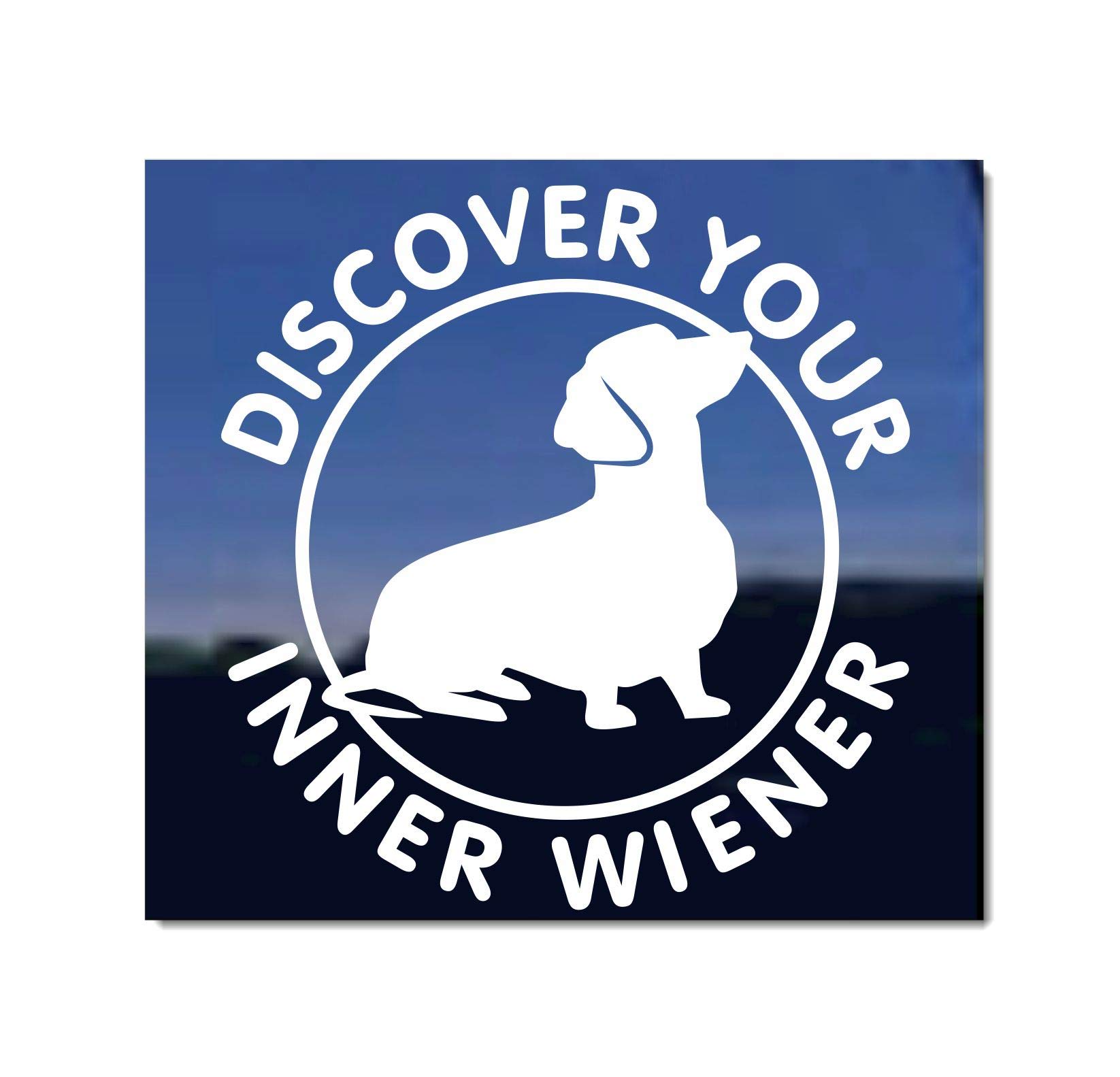 Amazon.com: Discover Your Inner Wiener ~ Dachshund Vinyl Window Decal ...
