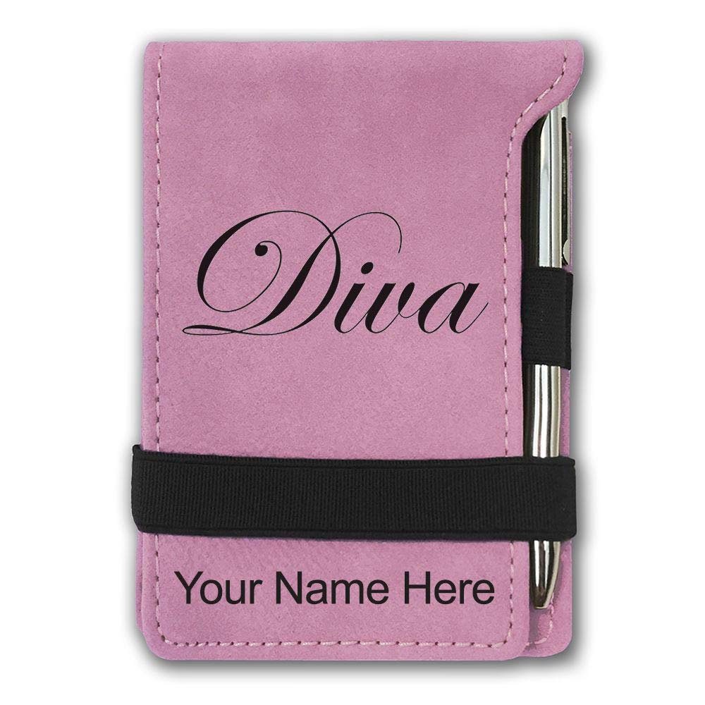 Amazon.com : LaserGram Mini Padfolio with Notepad and Pen, Diva ...