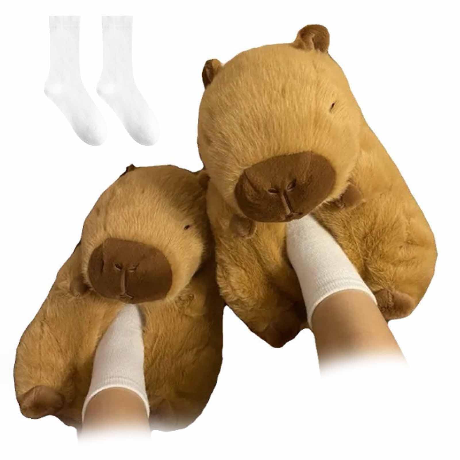 Amazon.com: CLOUDEMO Capybara Slippers, New Capybara Plush Slippers ...