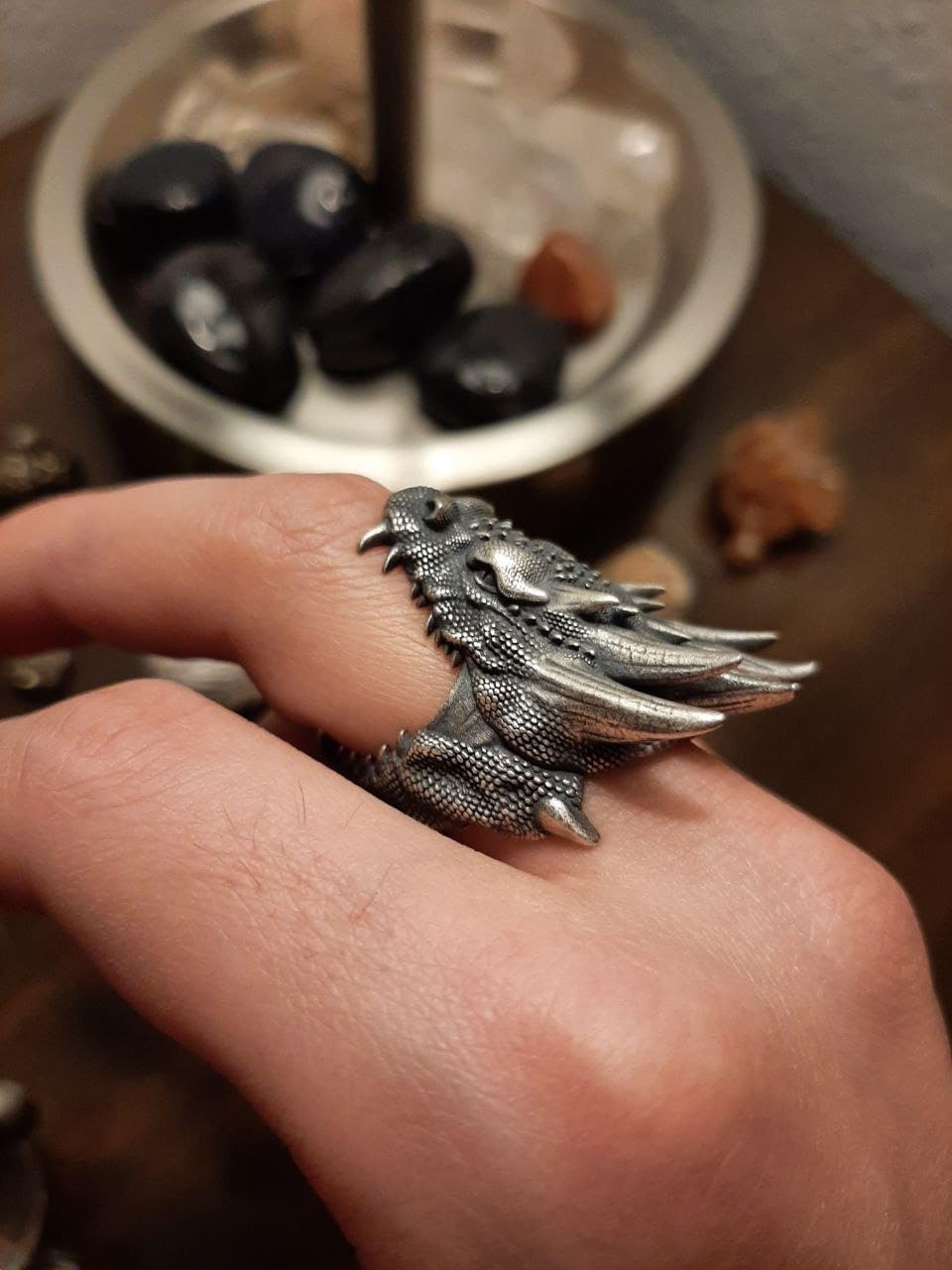 BySilverStone Jewelry - Huge Serpent Handmade Sterling Silver Men Biker ...