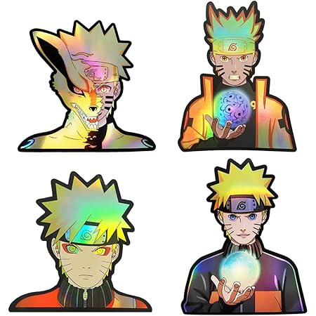 Amazon.com - 3 Pack-Anime Car Stickers Decals Holographic Waterproof ...
