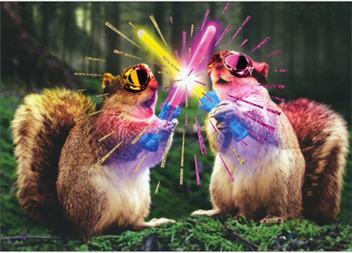 Amazon.com : Avanti Press Chipmunk Carrying Lit Striped Candles ...