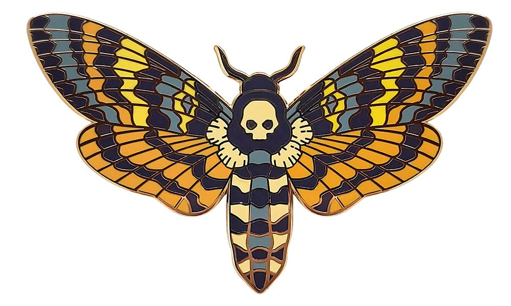 Amazon.com: Pinsanity Death's Head Hawkmoth Enamel Lapel Pin : Clothing ...