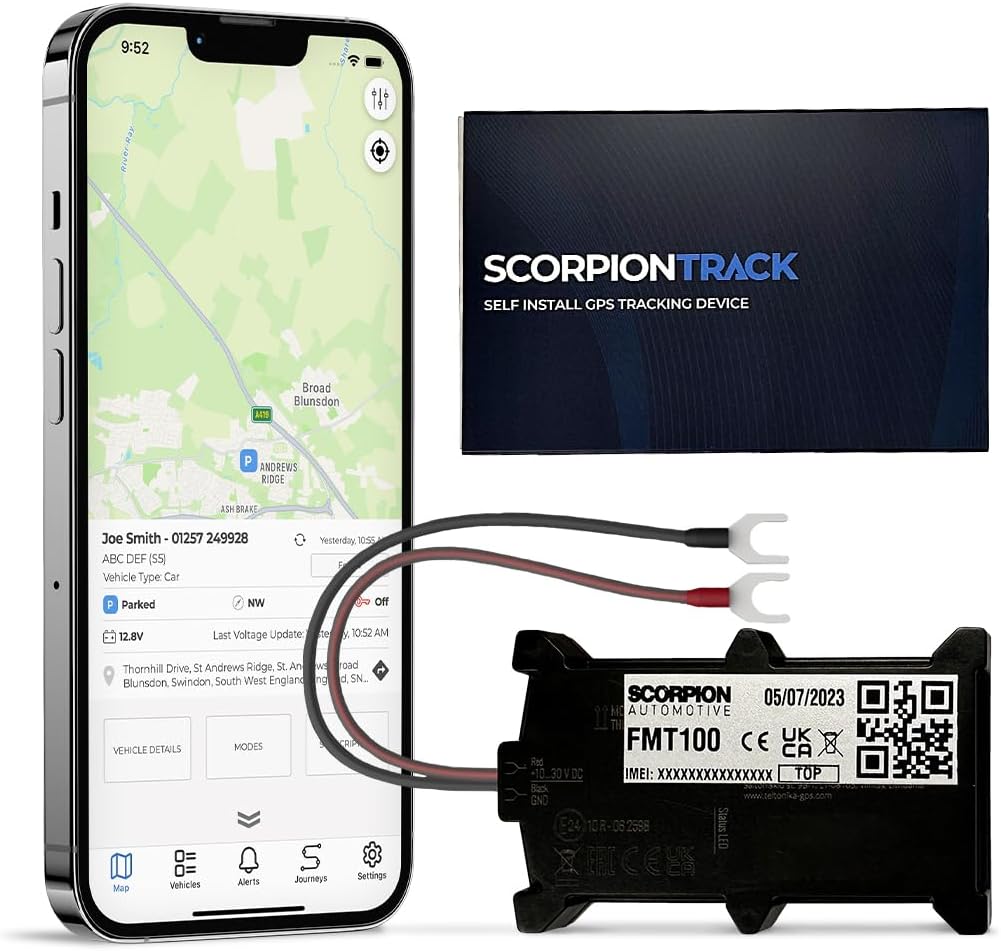 ScorpionTrack - 2-Wire Self-Install GPS Vehicle Tracker 12V/24V - Live ...