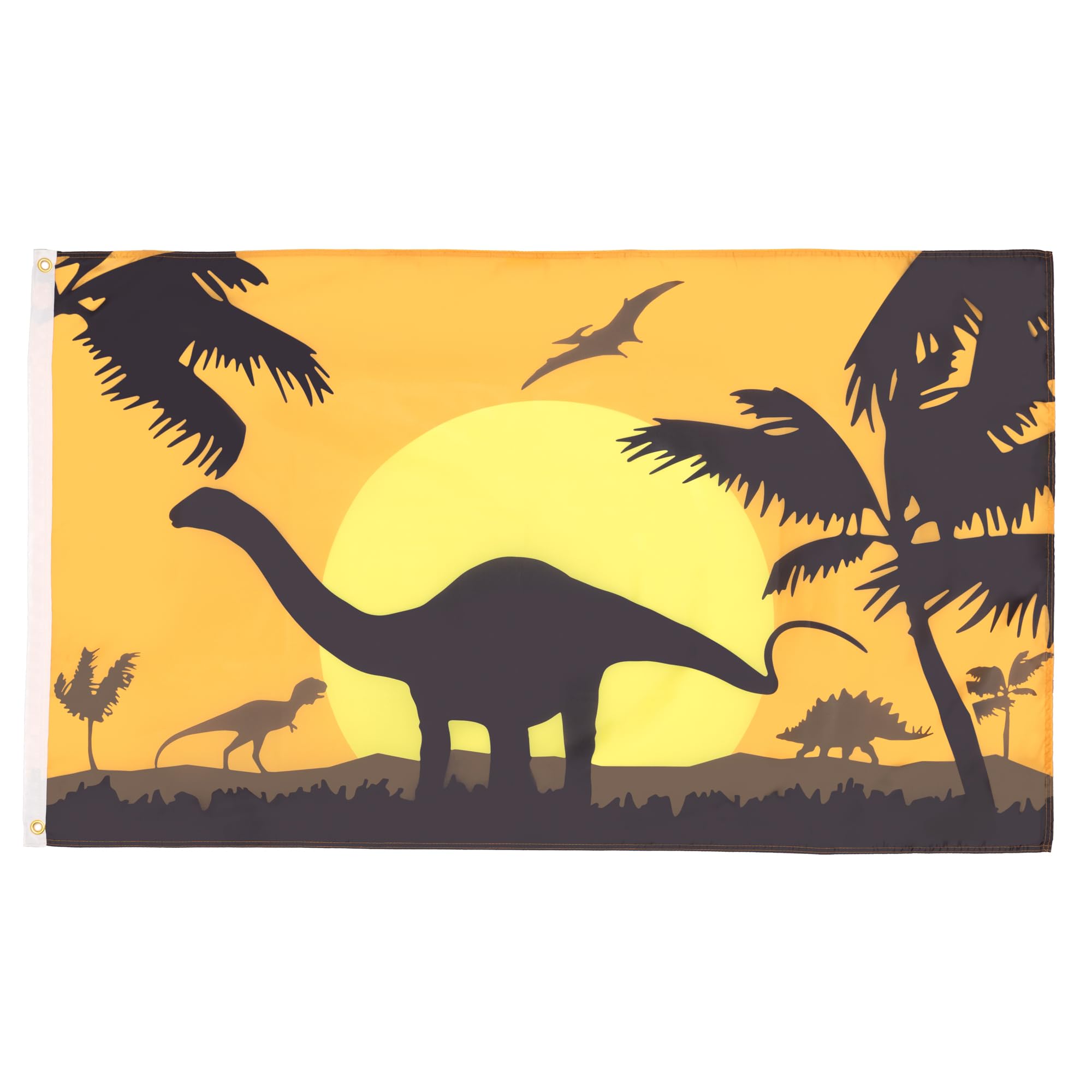 AZ FLAG - Dinosaur Silhouette Flag - 3x5 Ft - 100D Polyester Dinosaurs ...