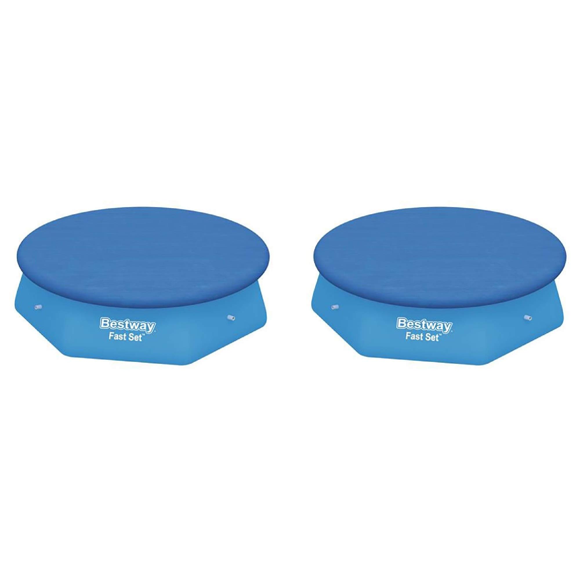 Amazon.com : Bestway Round PVC 8 Foot Pool Cover for Above Ground Fast ...