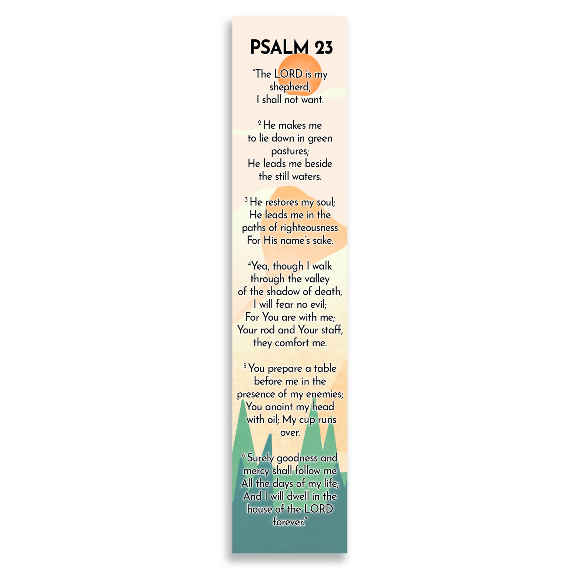 Amazon.com: Bible Verse Psalm 23 Christian Bookmarks, Christian ...