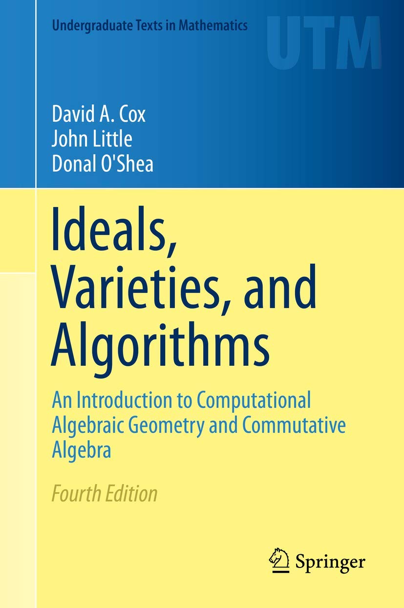 Ideals Varieties And Algorithms An Introduction To Computational 2725
