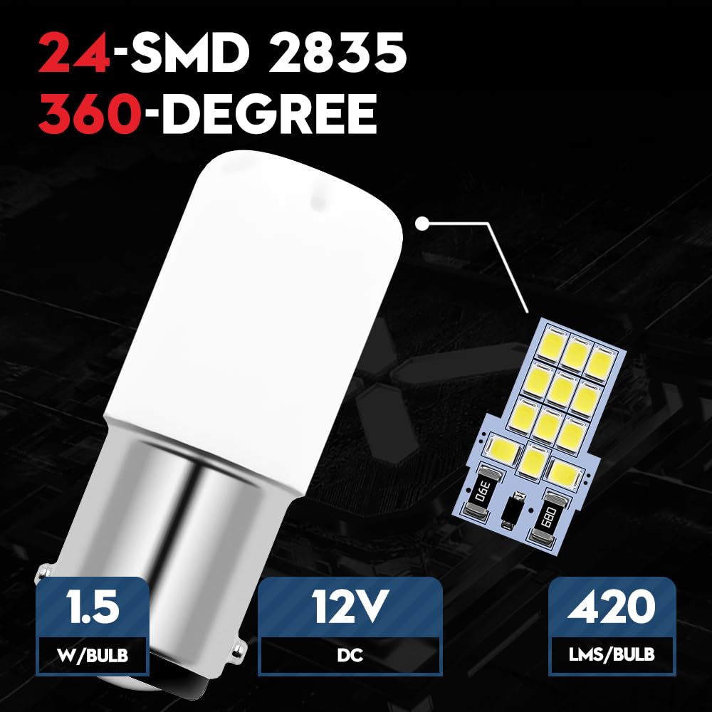 Snapklik.com : 20 Pack 1076 1142 LED Bulb White 6000K 12V RV Camper ...