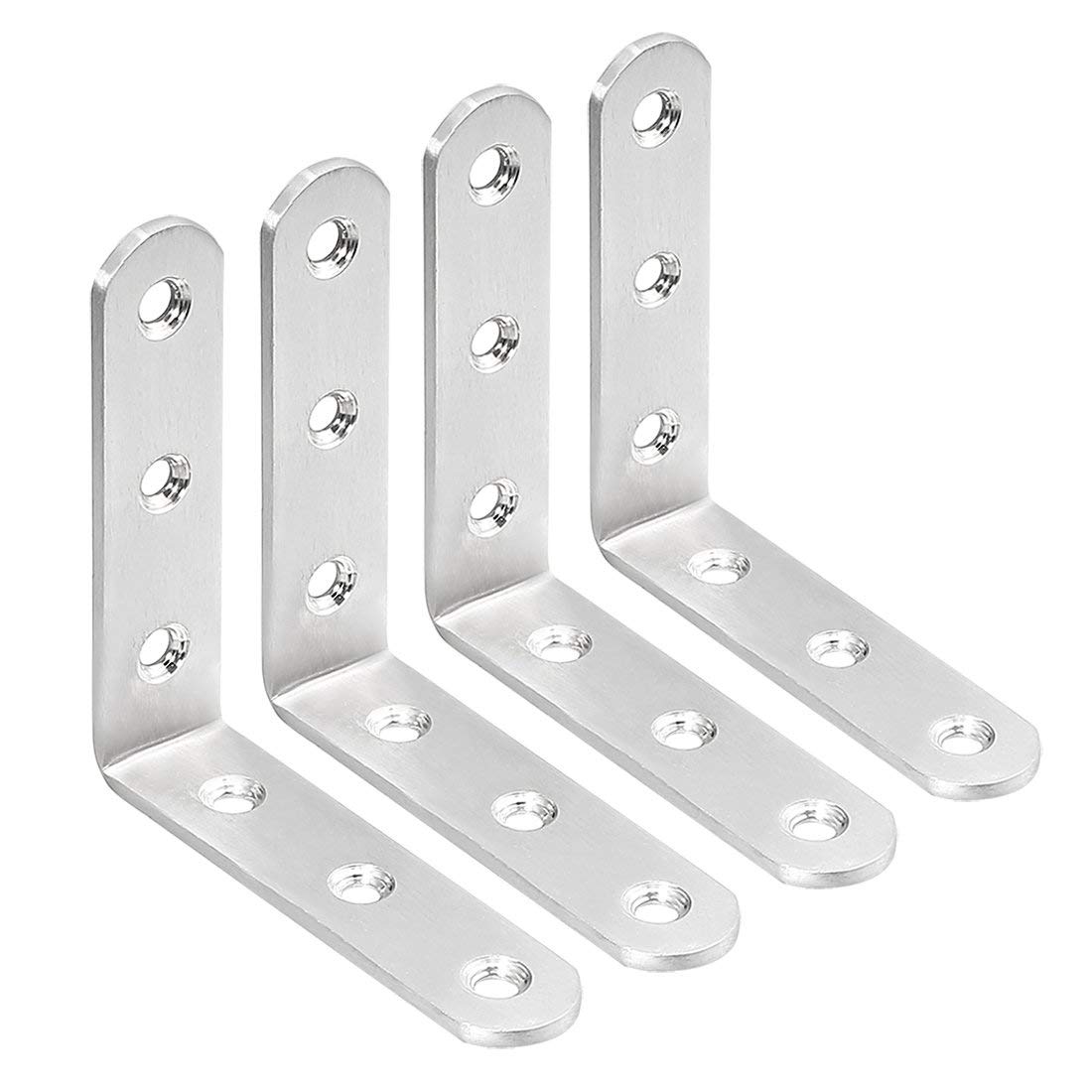 Corner Bracket, 80mm x 80mm x 20mm, Stainless Steel Right Angle Bracket ...